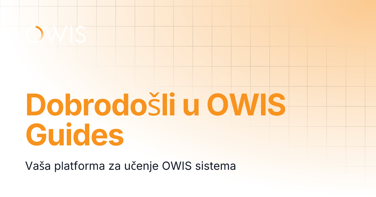 Dobrodošli u OWIS Guides | Learn OWIS