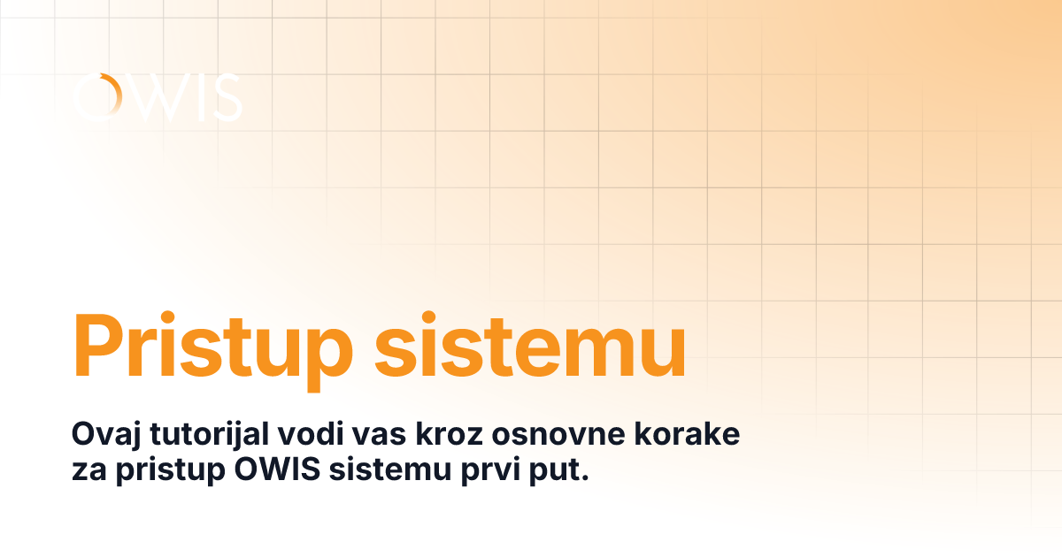 Pristup sistemu | Learn OWIS